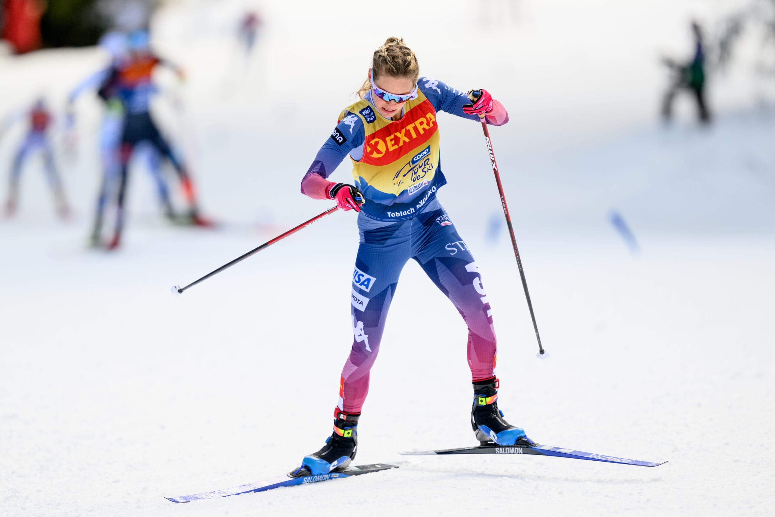 Diggins wins Tour de Ski pursuit race in Toblach - ProXCskiing