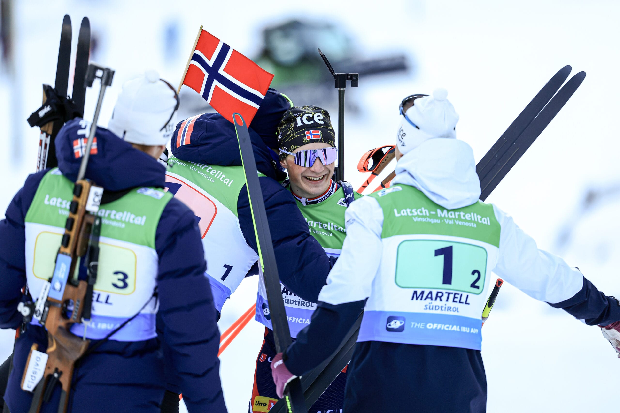 Noregur vinnur 4x7.5 km boðhlaupið í Martell-Val Martello - ProXCskiing